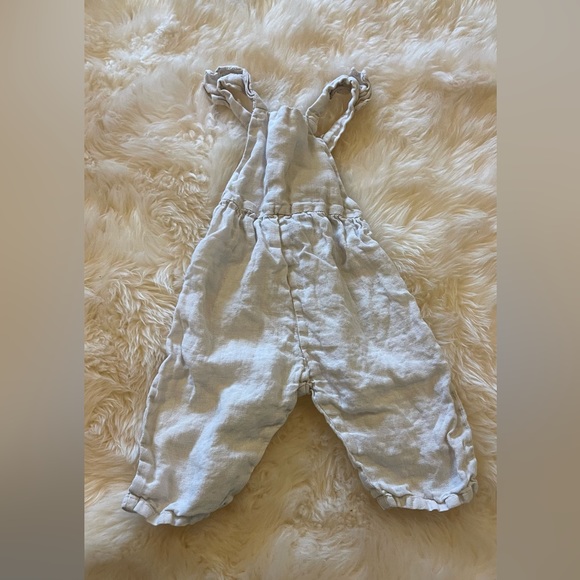 Zara | Bottoms | Zara Cream Linen Overalls | Poshmark